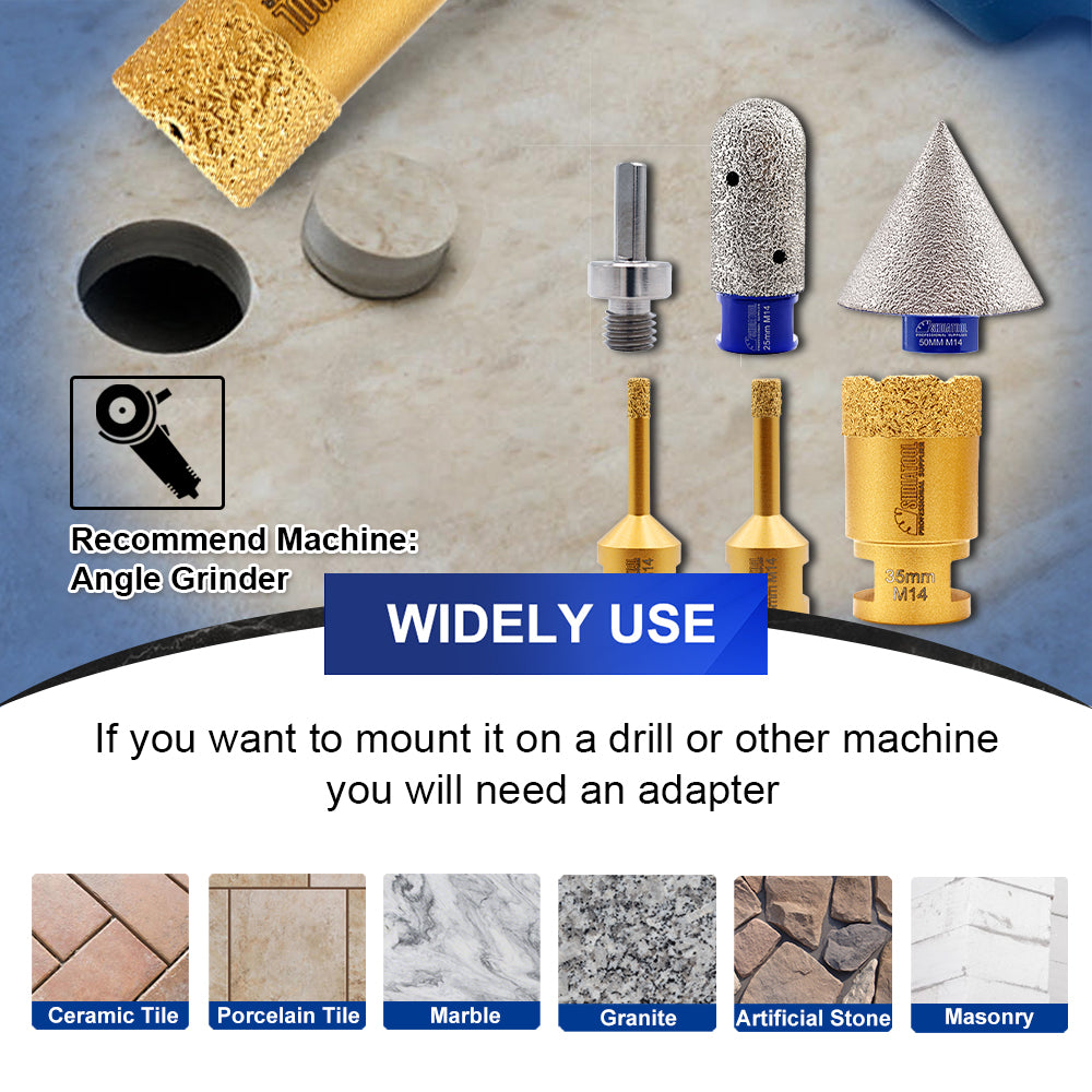 SHDIATOOL 6pcs 6/8/35MM Drill Bits 20MM Engraved Milling Finger Bit 2inch Beveling Chamfer Bit ...