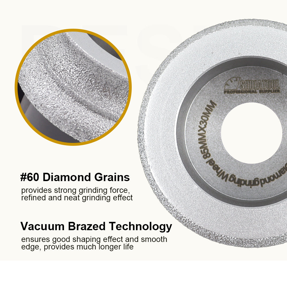 SHDIATOOL Diamond Profile Wheel Grinding Wheel 1pc or 2pcs Dia 85mm ...