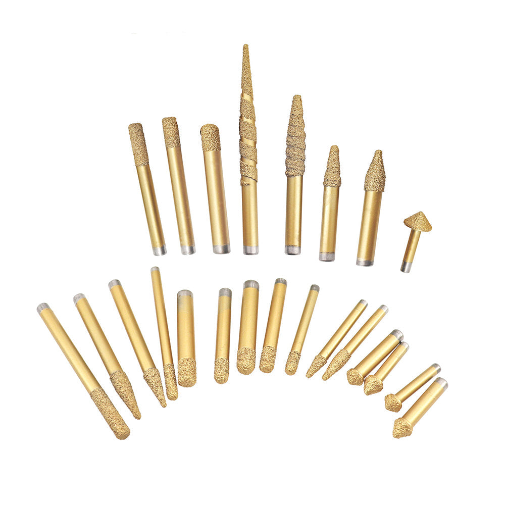 2pcs CNC Vacuum Brazed Diamond Cone type with ball end Engraving Bits ...