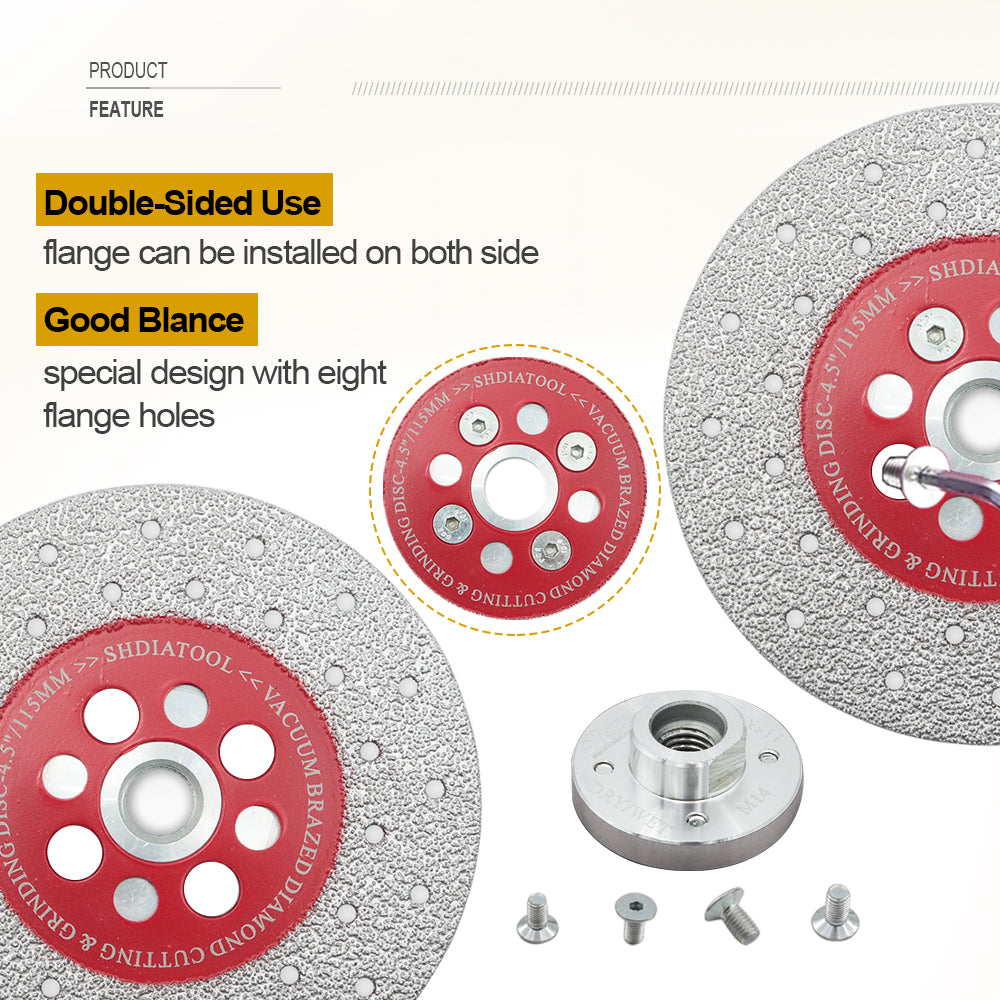 SHDIATOOL Diamond Cup Wheel for Cutting & Grinding M14 Flange or 5/8-11 ...