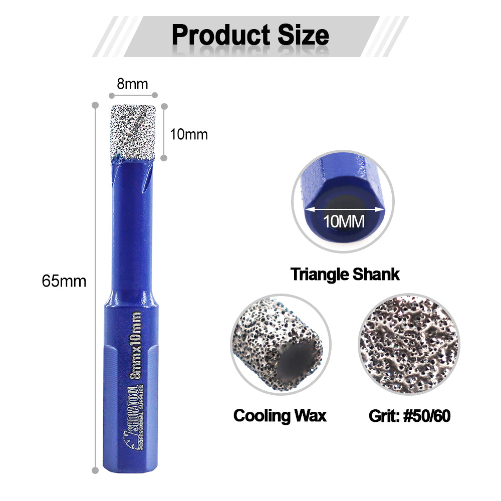 SHDIATOOL Diamond Drill Core Bits with Triangle Shank for Porcelain ...